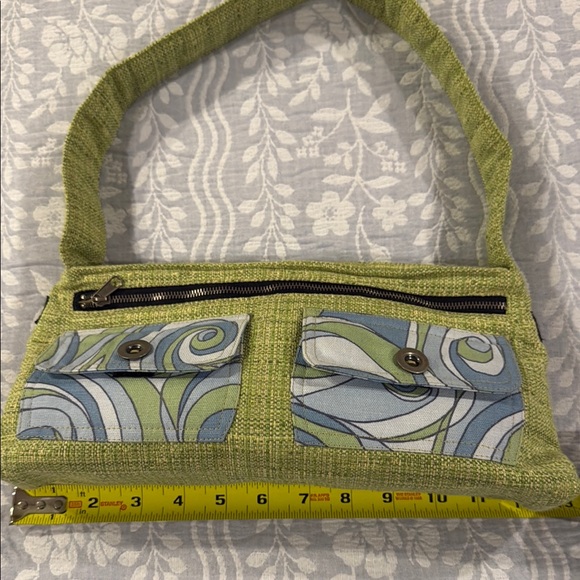 lisa lill studio | Bags | Green And Blue Swirl Shoulder Bag With Modern ...